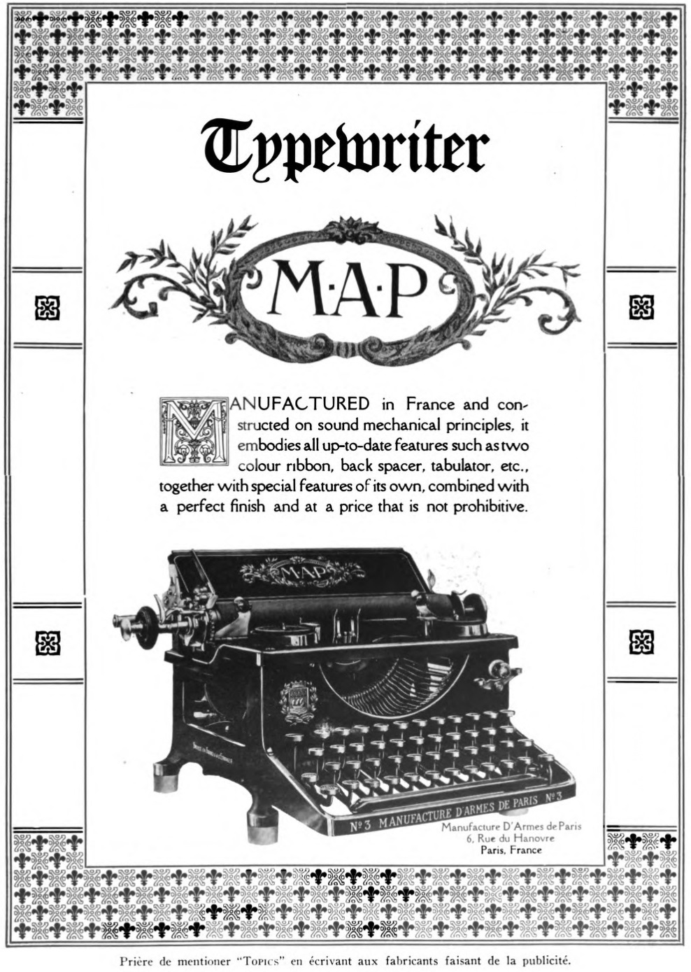 oz.Typewriter: Spotlight on the Centenary of the MAP Typewriter