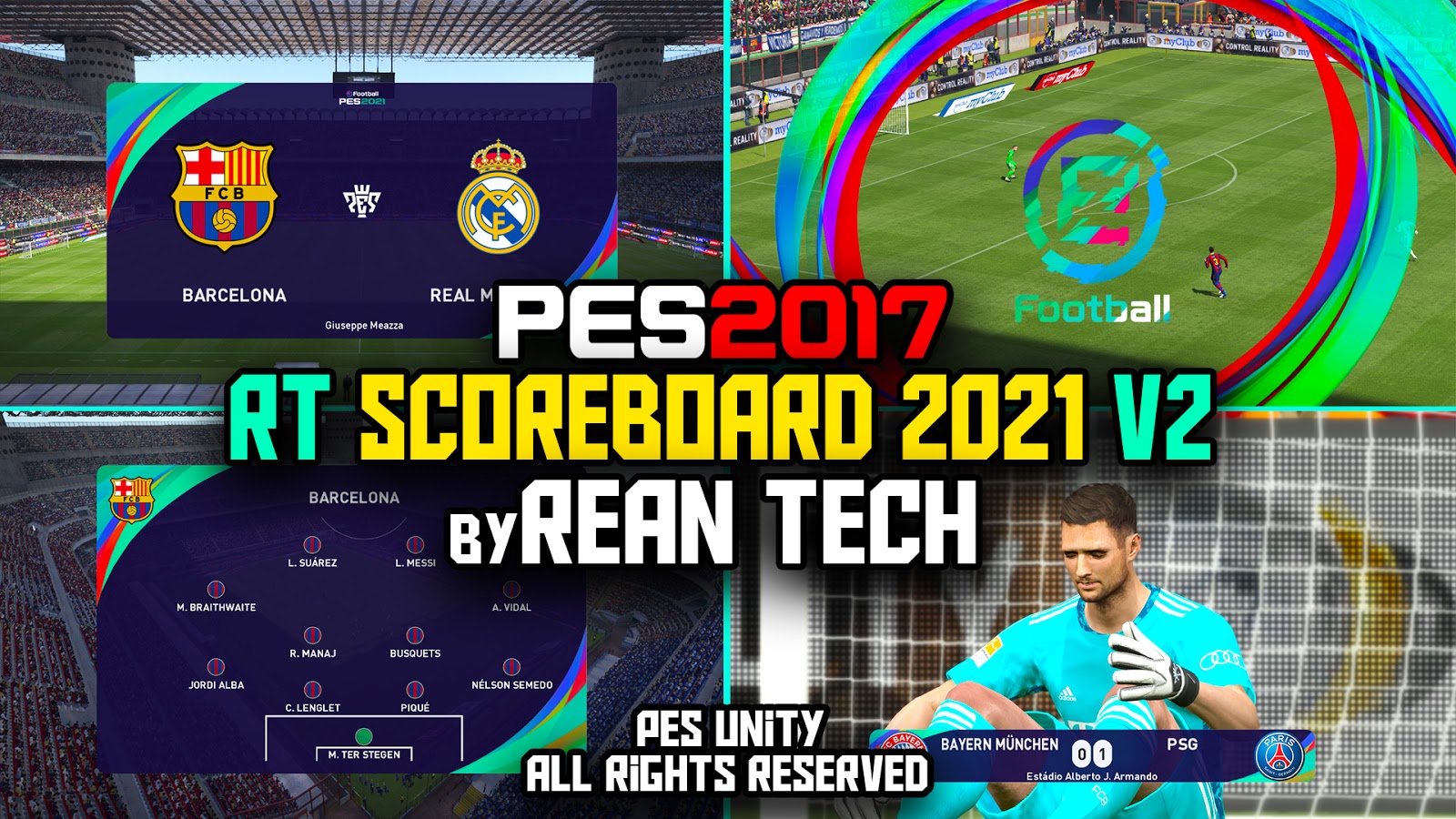 PES 2017 - RT Scoreboard Mod 2021 V2 by Rean Tech - Season 2020/21