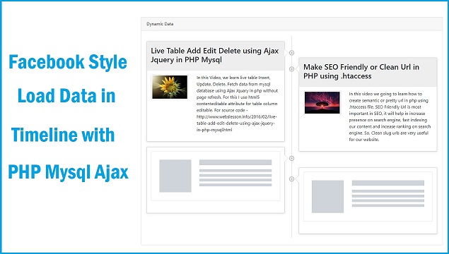 Facebook Style Load Data in Timeline with PHP Mysql Ajax | Webslesson
