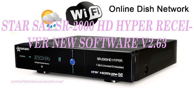 STAR SAT SR-2000 HD HYPER RECEIVER NEW SOFTWARE V2.63 - Biss Key