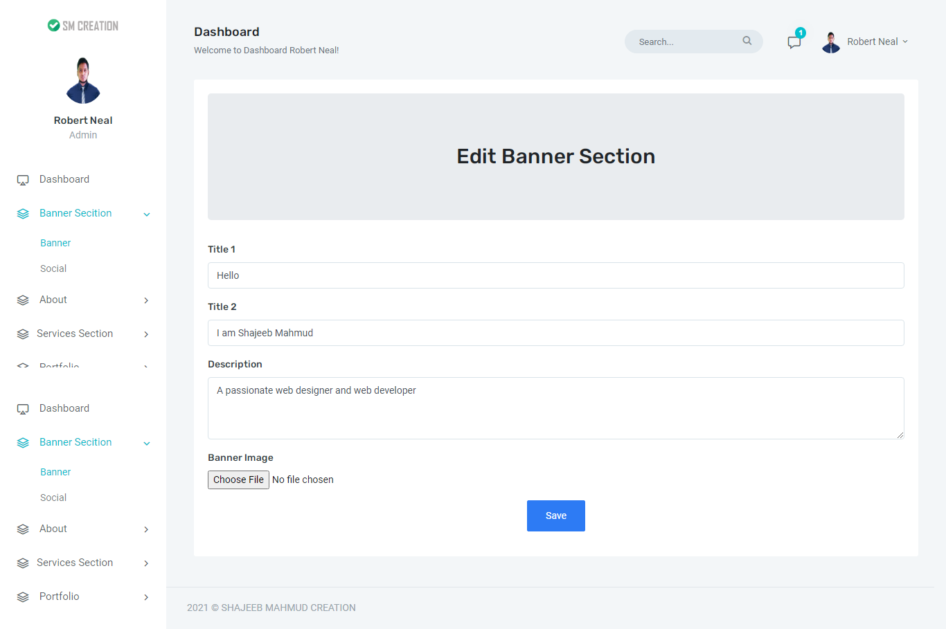 Portfolio Website Design Using PHP and MySQL