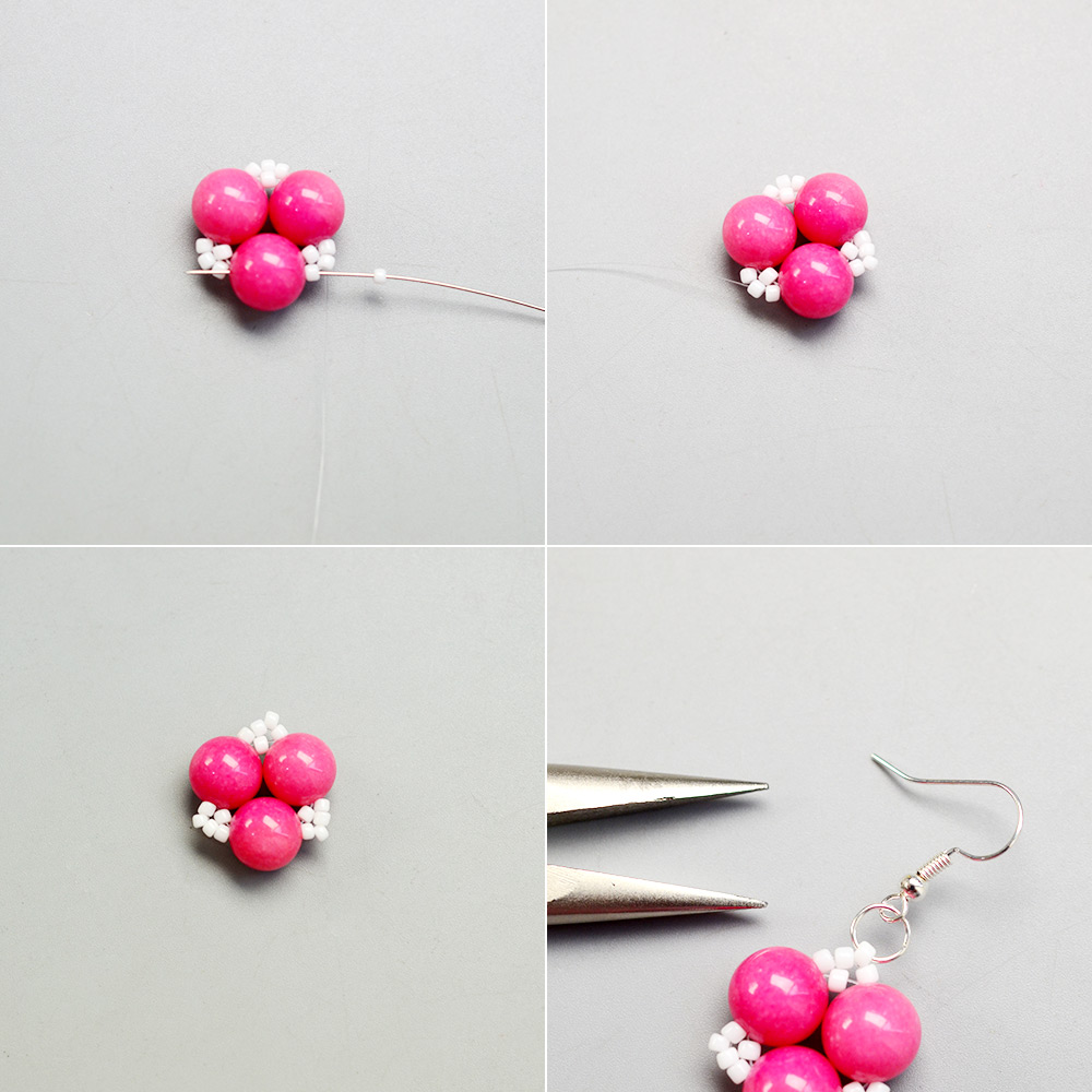 PandaHall Tutorial on Sweet Pink Earrings