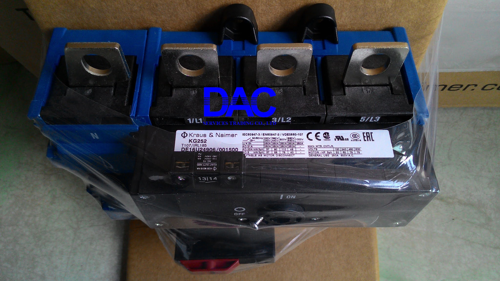 KRAUS & NAIMER VIỆT NAM: MAIN SWITCH (KHÓA ĐÓNG CẮT) KRAUS & NAIMER.