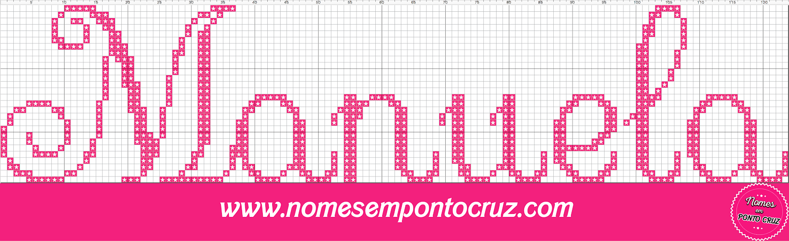 Nomes em Ponto Cruz: Nome Manuela em Ponto Cruz – 02