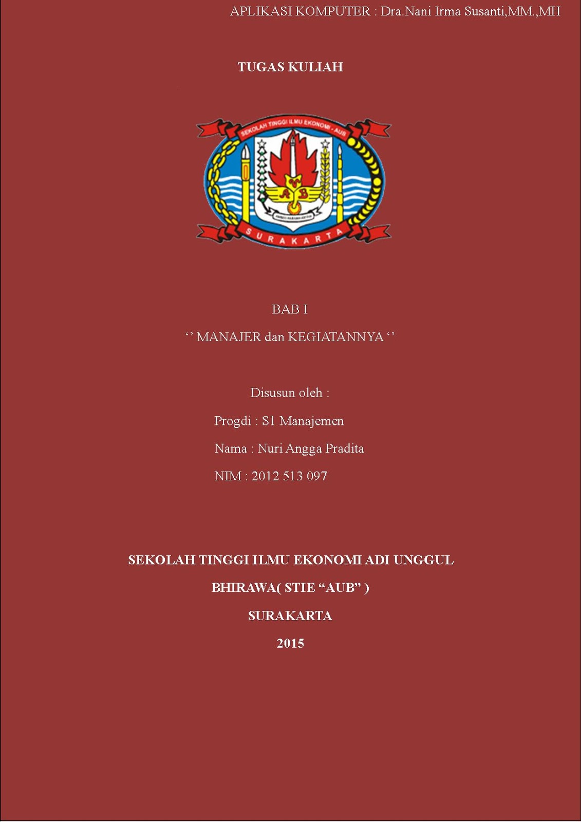 nuri angga pradita: tutorial membuat sampul / cover makalah yang baik ...