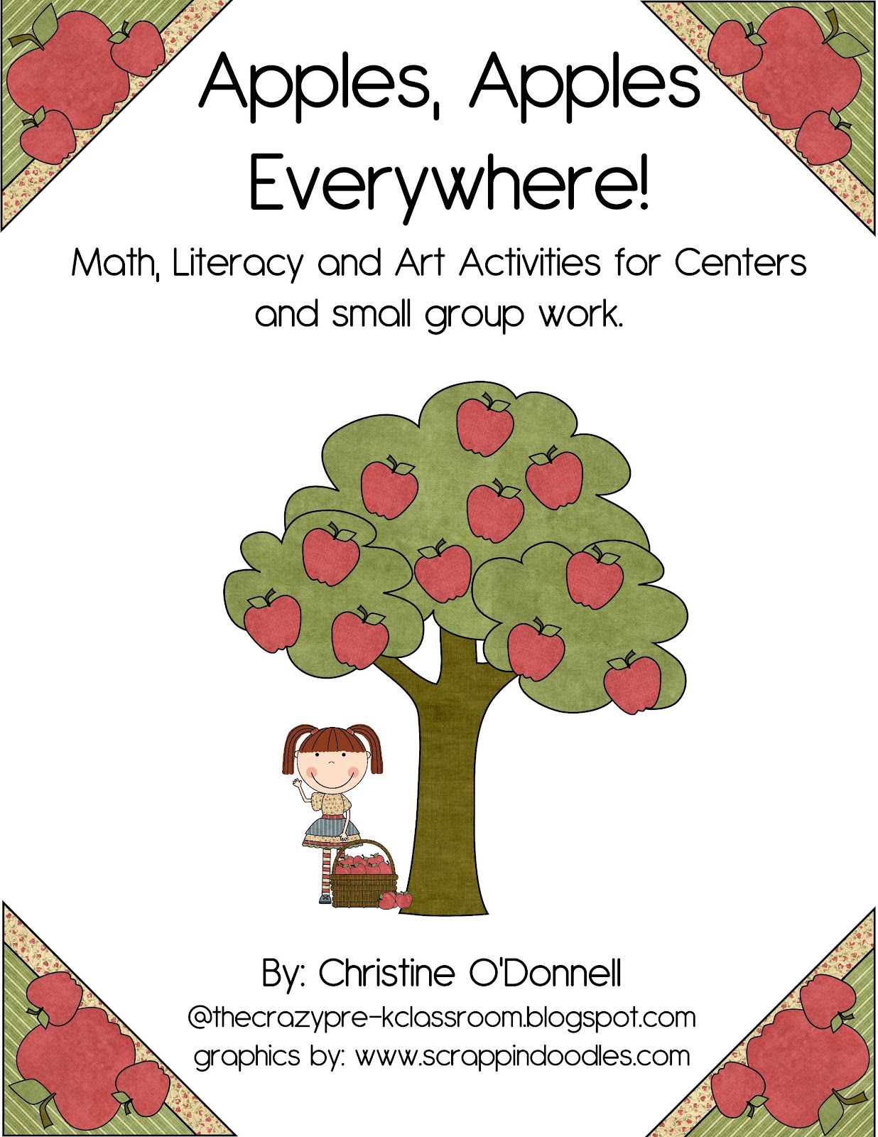 The Crazy Pre-K Classroom: Beginning Counting Activity, Apple Theme!