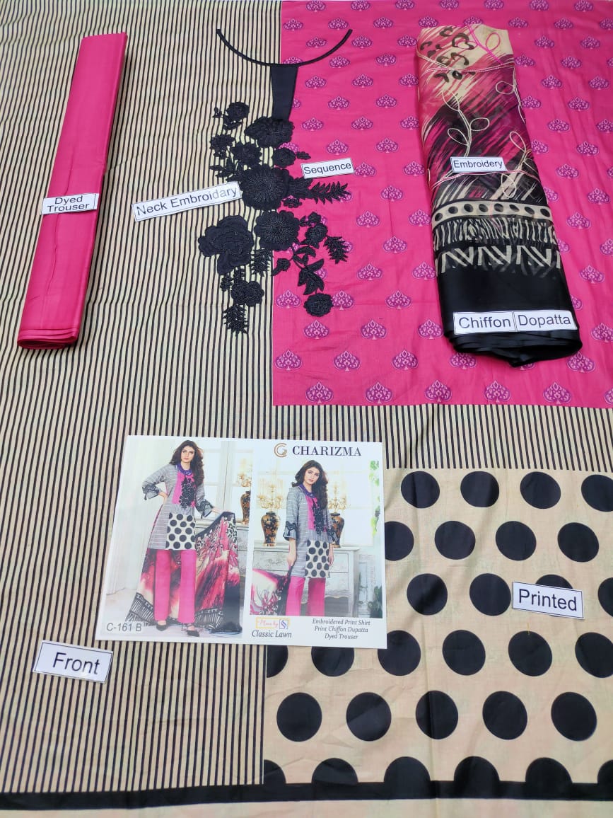 Latest Designs Unstiched Three Piece Suits