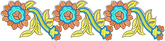 EmbDesignTube: Embroidered Lace Borders Of Monsoon Breeze Collection 2013