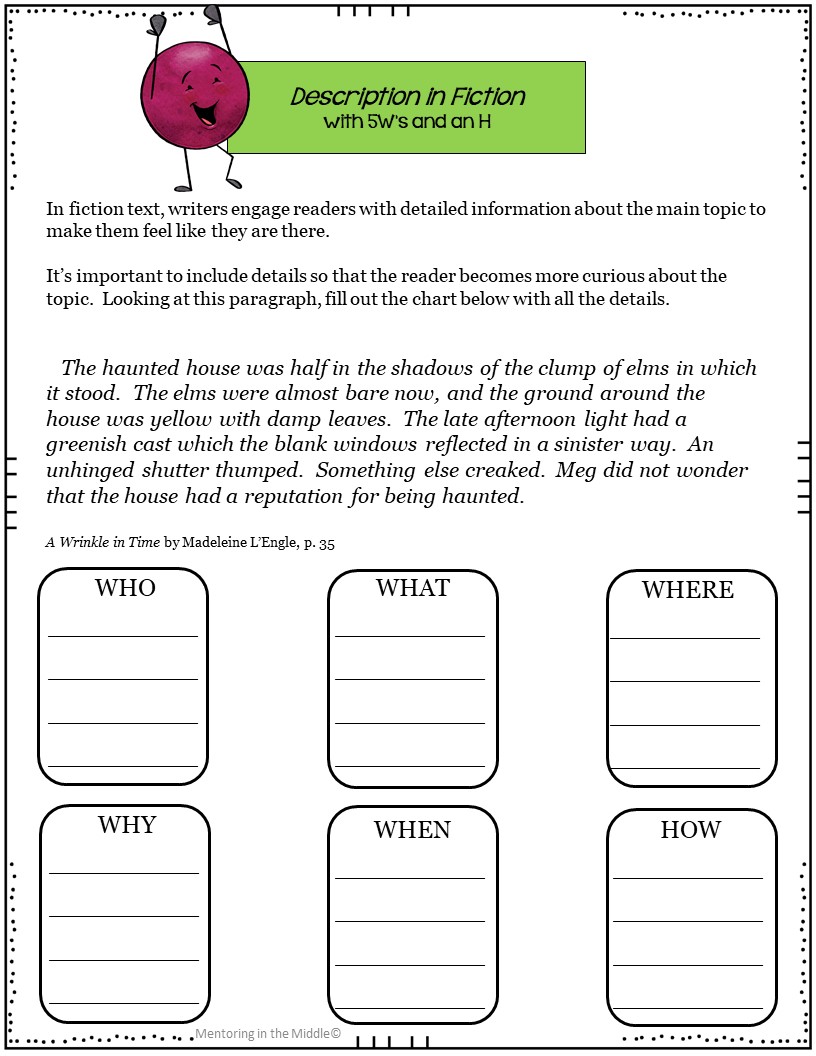 How to help your students better understand descriptive text {Freebie ...