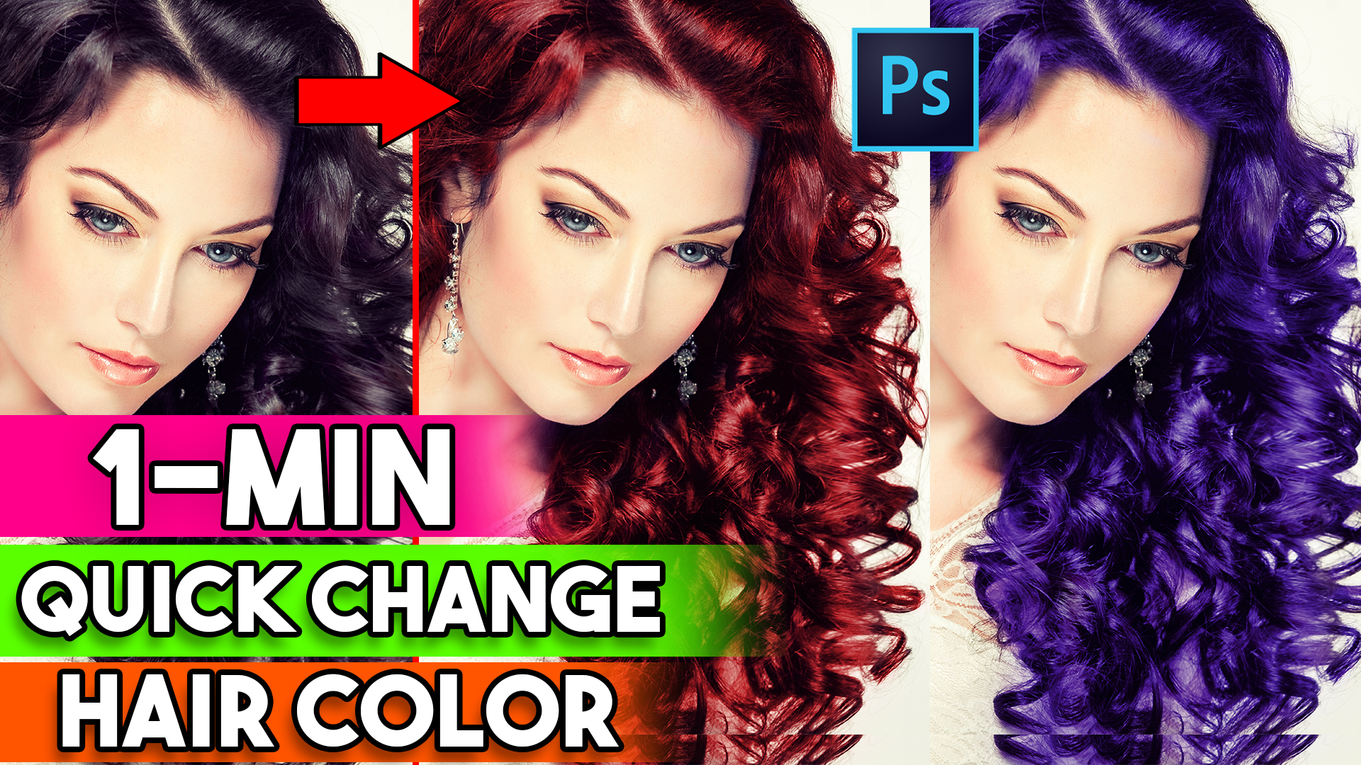 1 Min Change Hair Color In Photoshop Colorize Hair In Photoshop 1-min-change-hair-color-in-photoshop-colorize-hair-in-photoshop