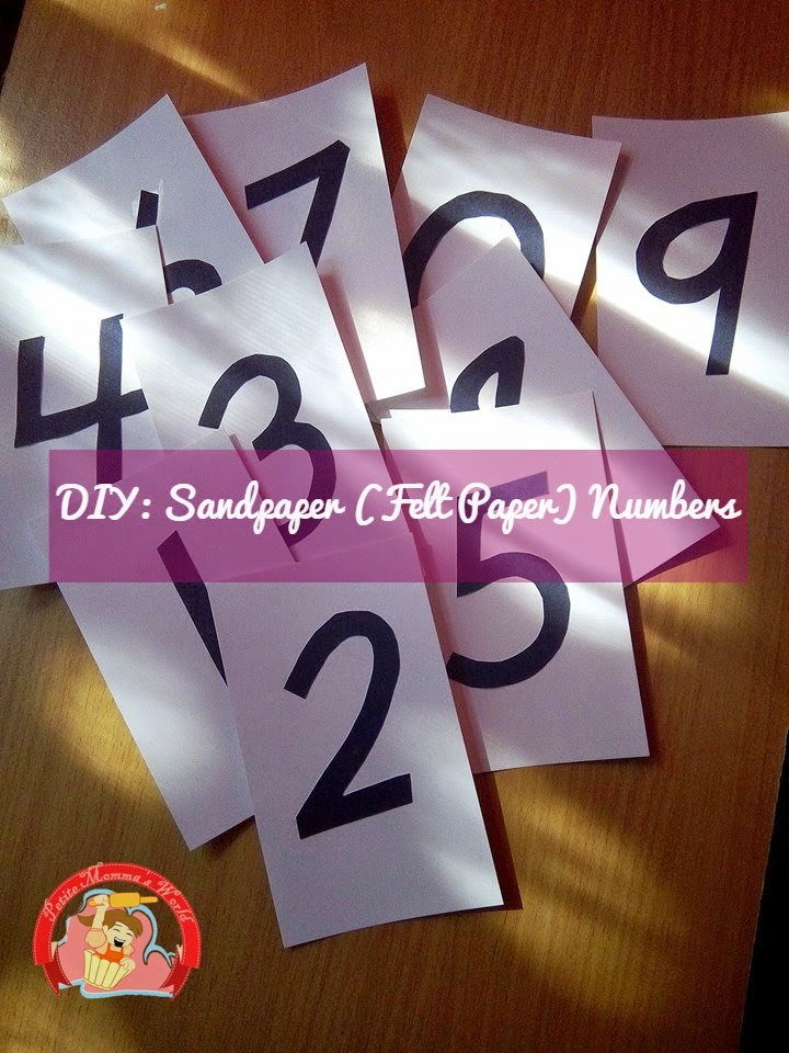DIY Sandpaper (Felt Paper) Numbers