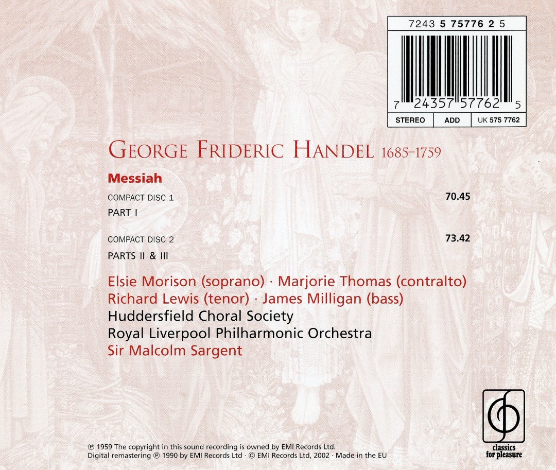 makdelart - classique: Handel - Messiah (Sir Malcolm Sargent, rec.1959) [2CD]