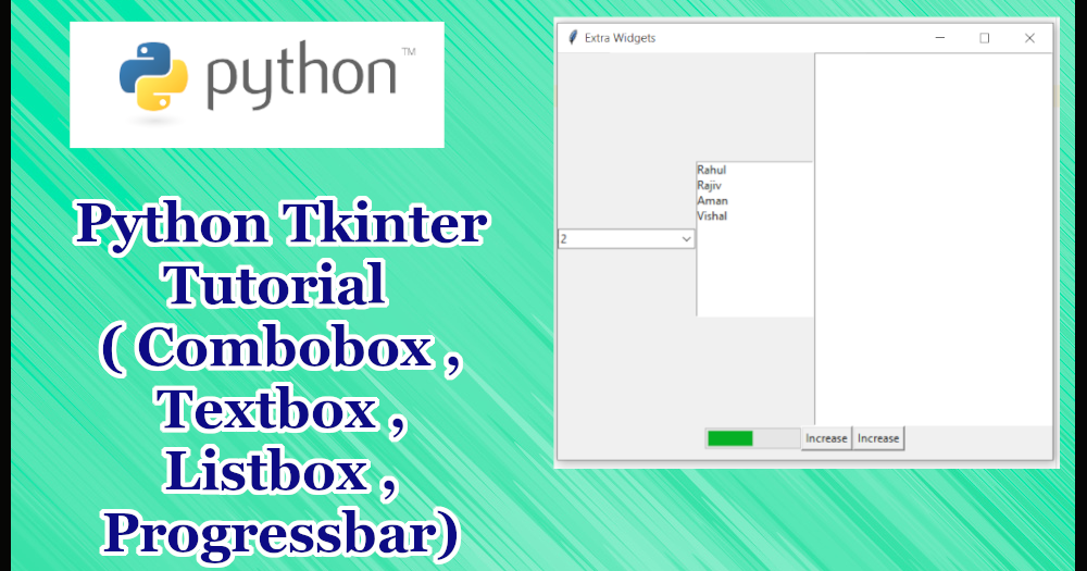 Python GUI Tkinter Tutorial Part 17.4 | Combobox,Listbox,TextBox ...