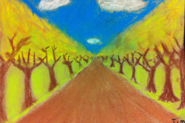 My Wishes are Horses...: One Point Perspective Trees