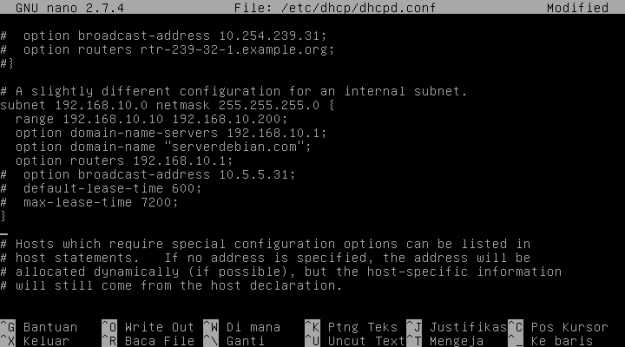 Cara Membuat DHCP Di Debian 9