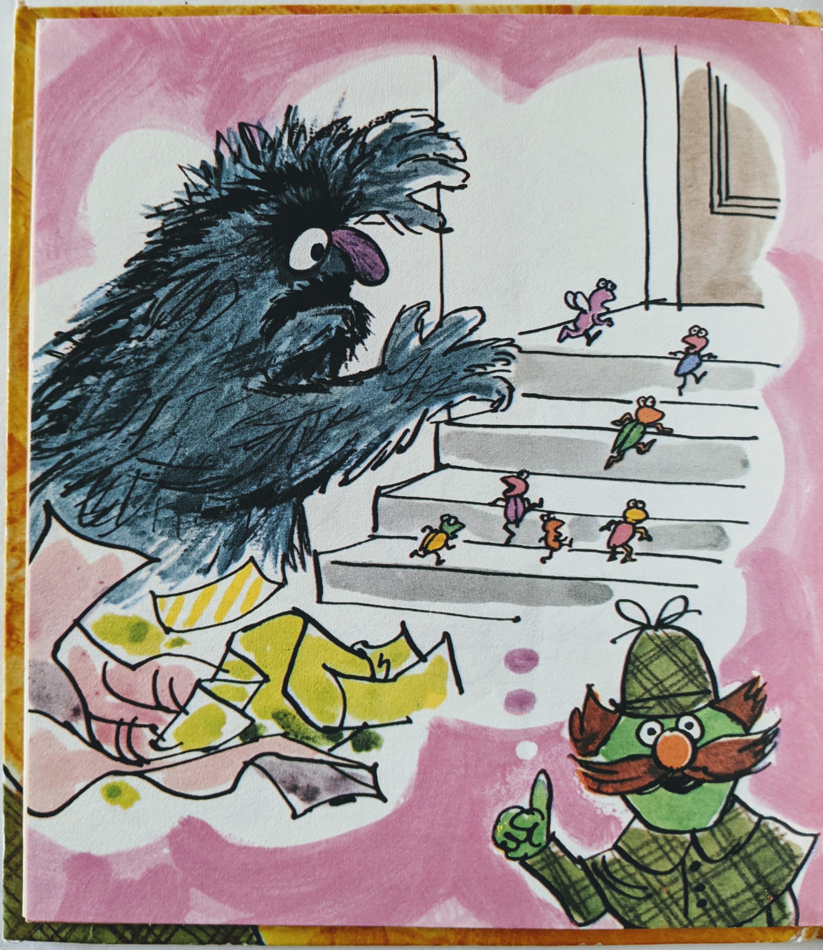 Sherlock Hemlock & Great Twiddlebug Mystery Retro Book Illustration ...