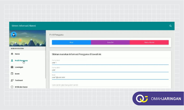 Review Source Code Sistem Informasi Alumni Berbasis Web PHP dan CI - Omahjaringan.com - Jasa ...