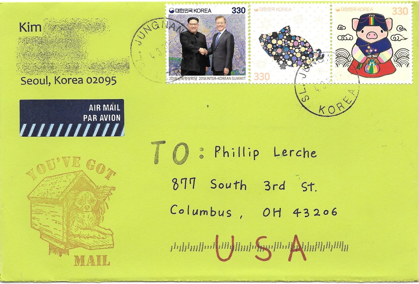 envelope 100: K is for Korea