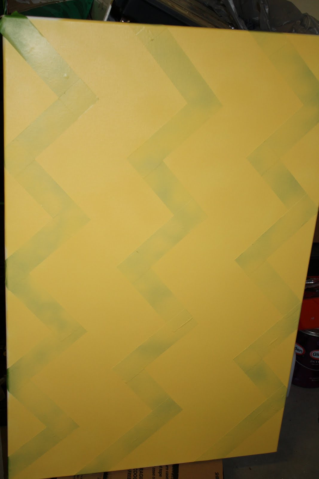 How Sweet It Is: Yellow Chevron picture-board tutorial