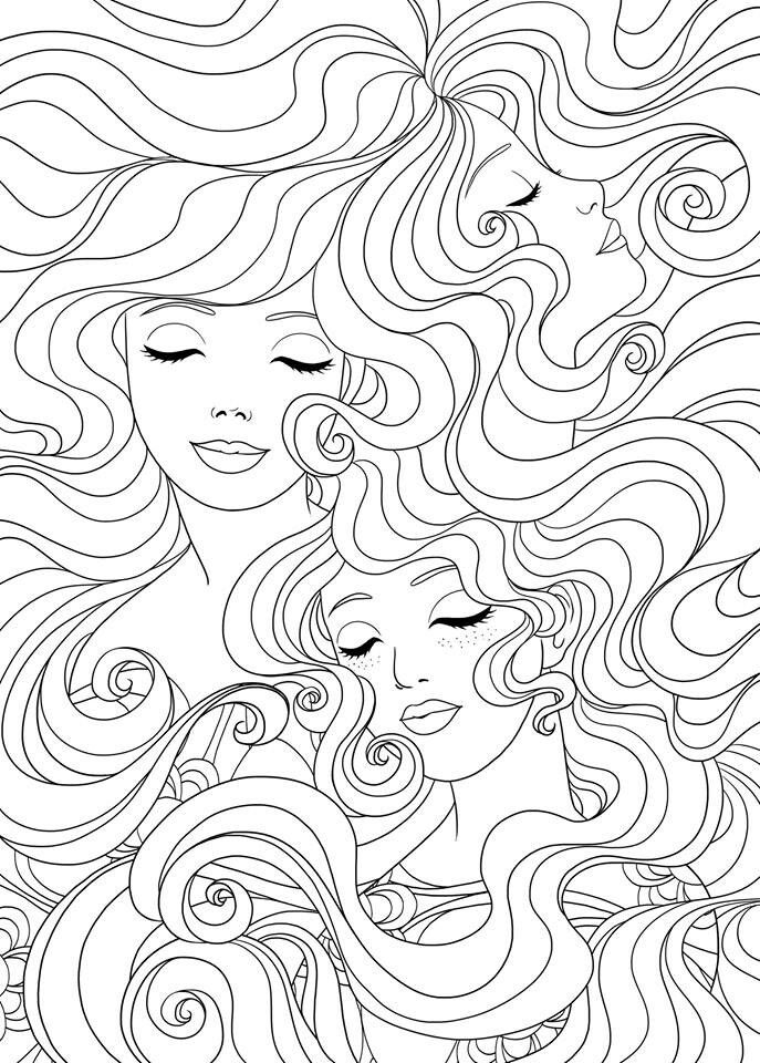 Crazy Hair Coloring Pages 2 - Coloring Pages