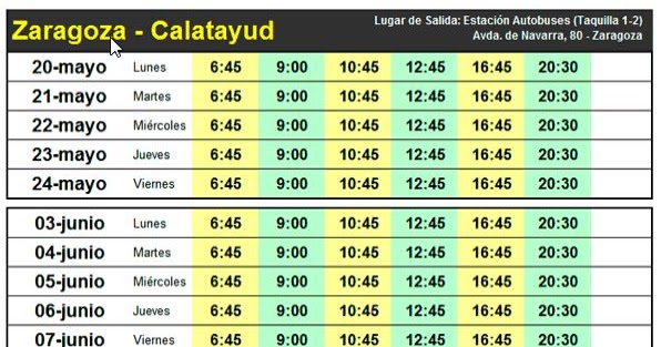 Transporte PÚblico En Zaragoza Publicados Los Nuevos Horarios Del