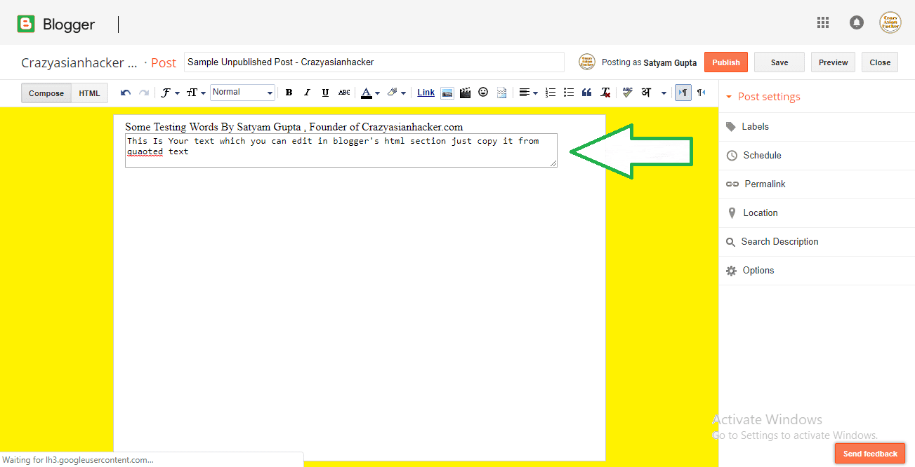 How to add text box in blogger post | Input Box html