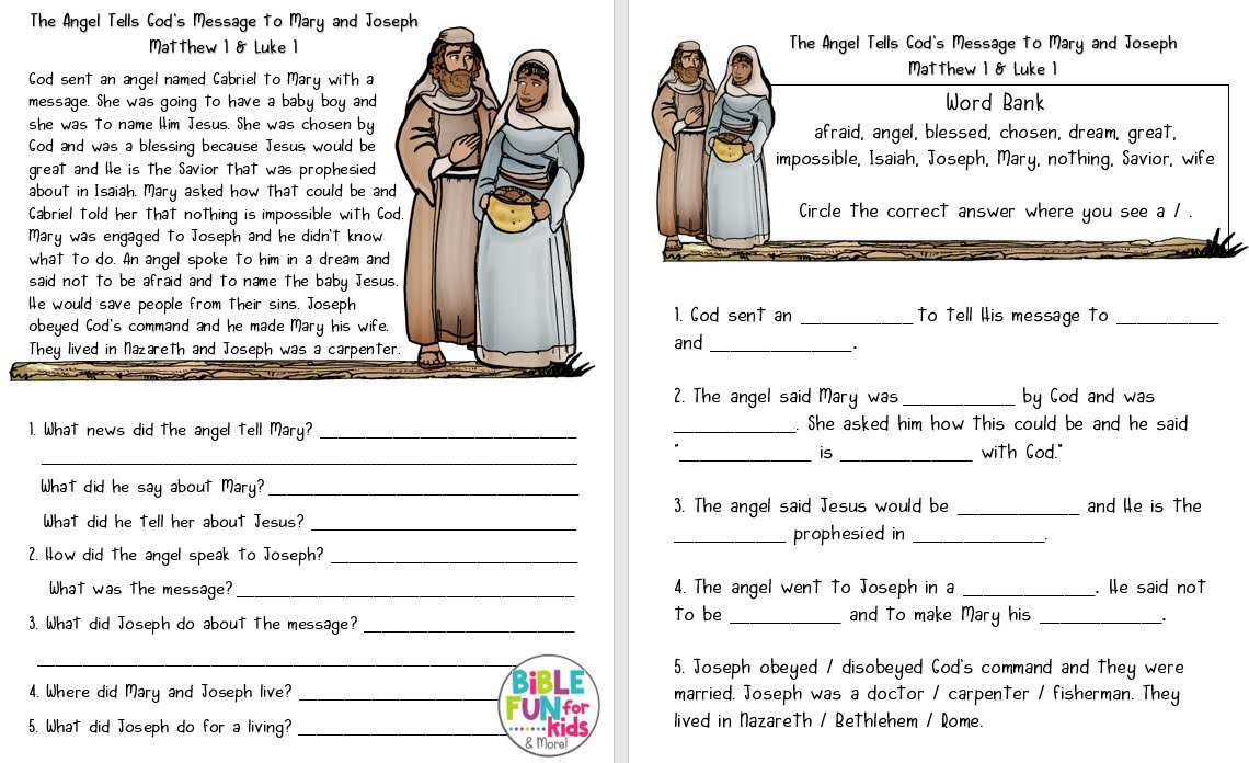 Angel Announced Birth of Jesus | Bible Fun For Kids