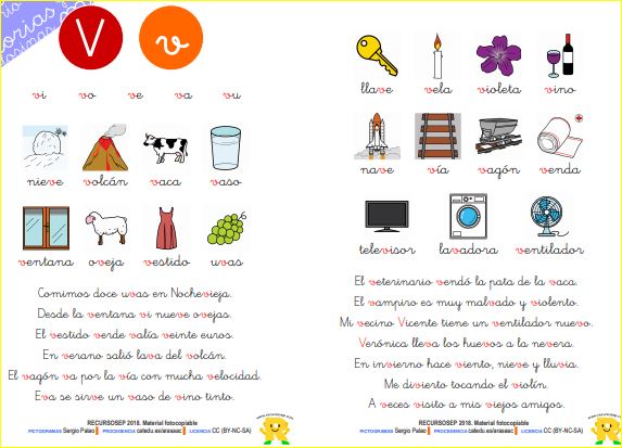 Jugando y aprendiendo juntos: Aprendo a leer y a escribir. La V