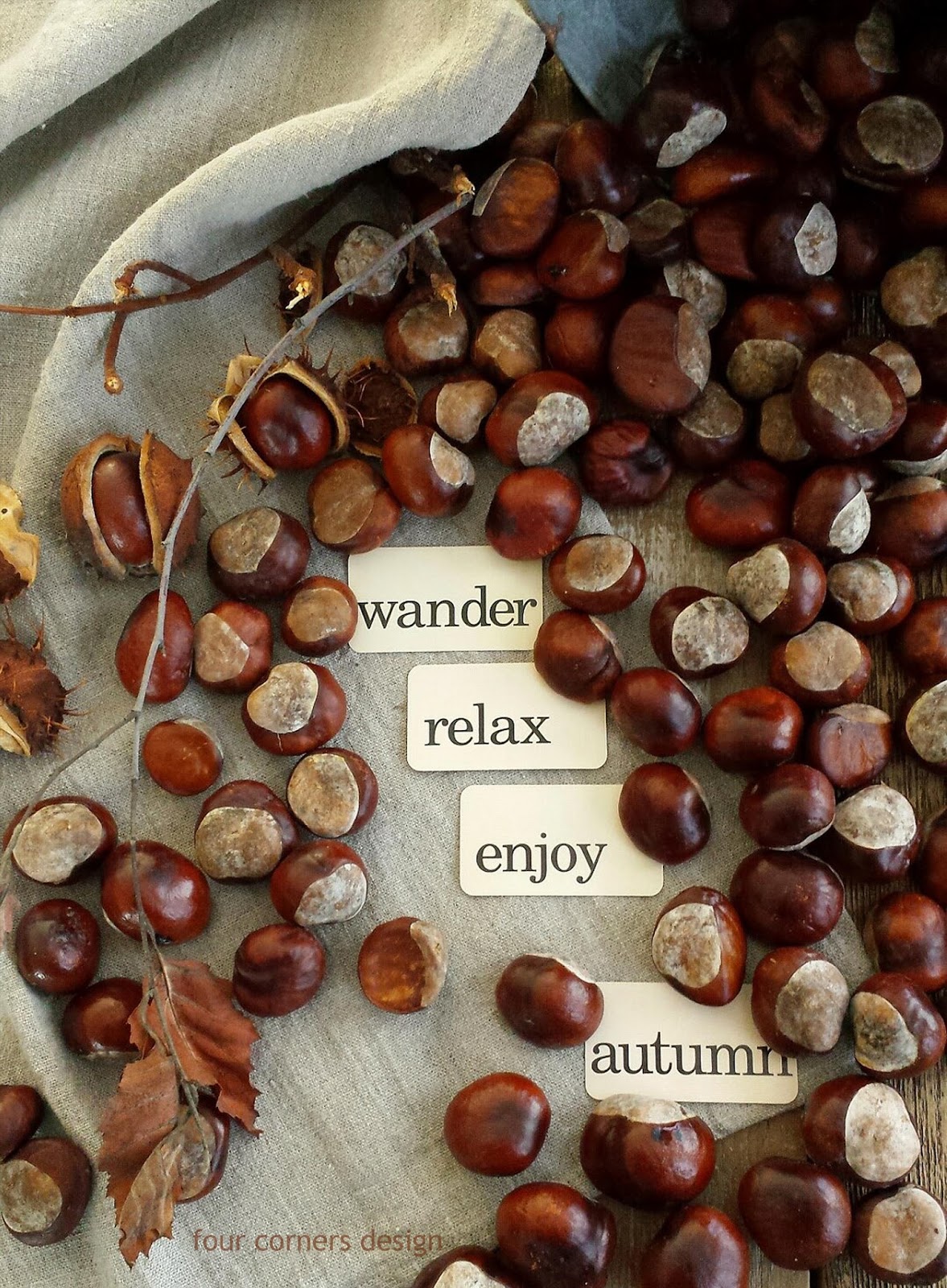 four corners design: Rustic Luxe - chestnuts & willow