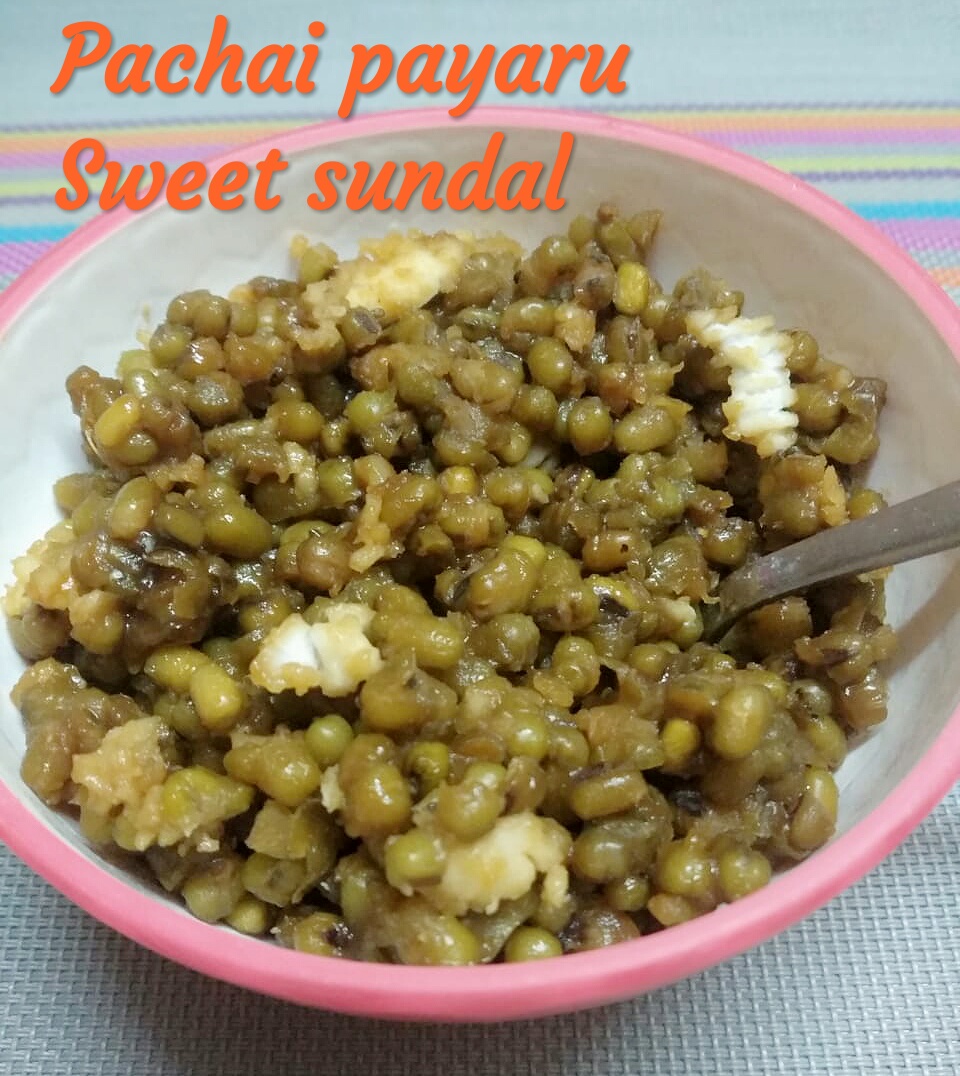 Pachai payaru sweet sundal / Tamilnadu healthy snack / green gram sweet ...