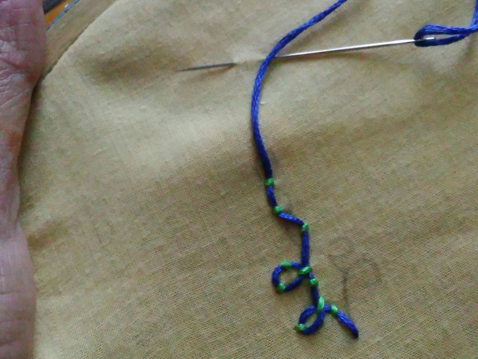 Samsrisht Embroidery: Couching / Couch Stitch