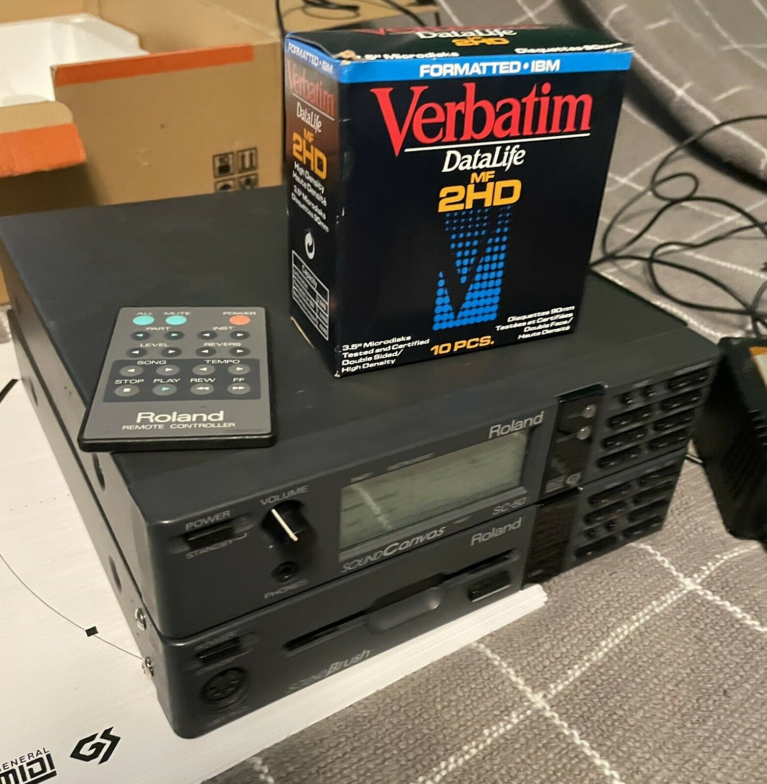 MATRIXSYNTH: Roland SB-55 Sound Canvas w/ SC-50 Sound Brush MIDI Player ...