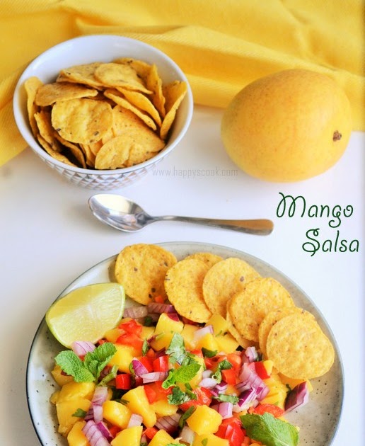 Mango Salsa Recipe | Mango & Mint Salsa | Mango Salsa with corn chips ...