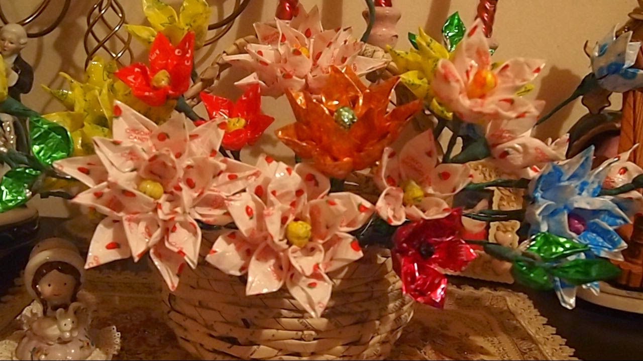 CREATE A HOBBY Flowers Made Of Candy Wrapper CREATE A HOBBY Flowers Made Of Candy Wrapper