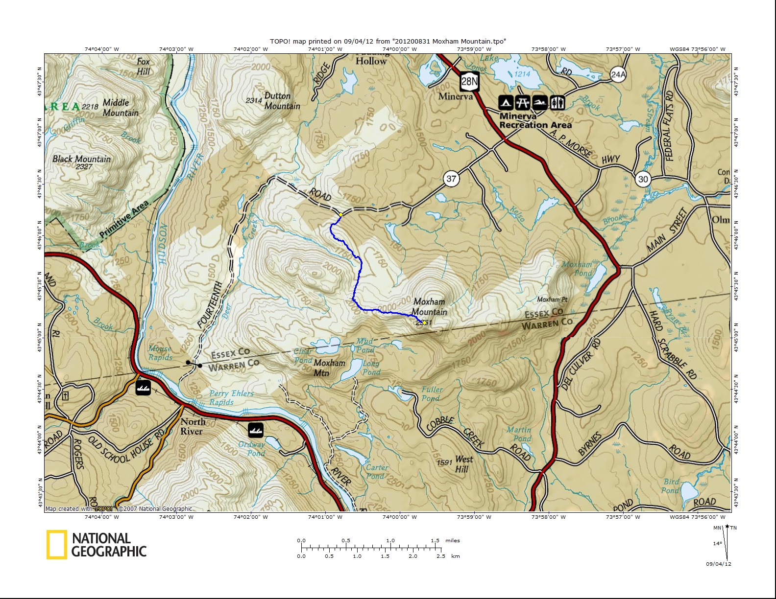 Off on Adventure: A Newly Marked ADK Trail - Moxham Mountain - 8/31/12