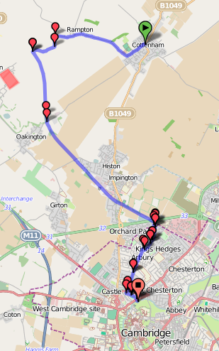 Cottenham Cyclist: The safest way to Cambridge