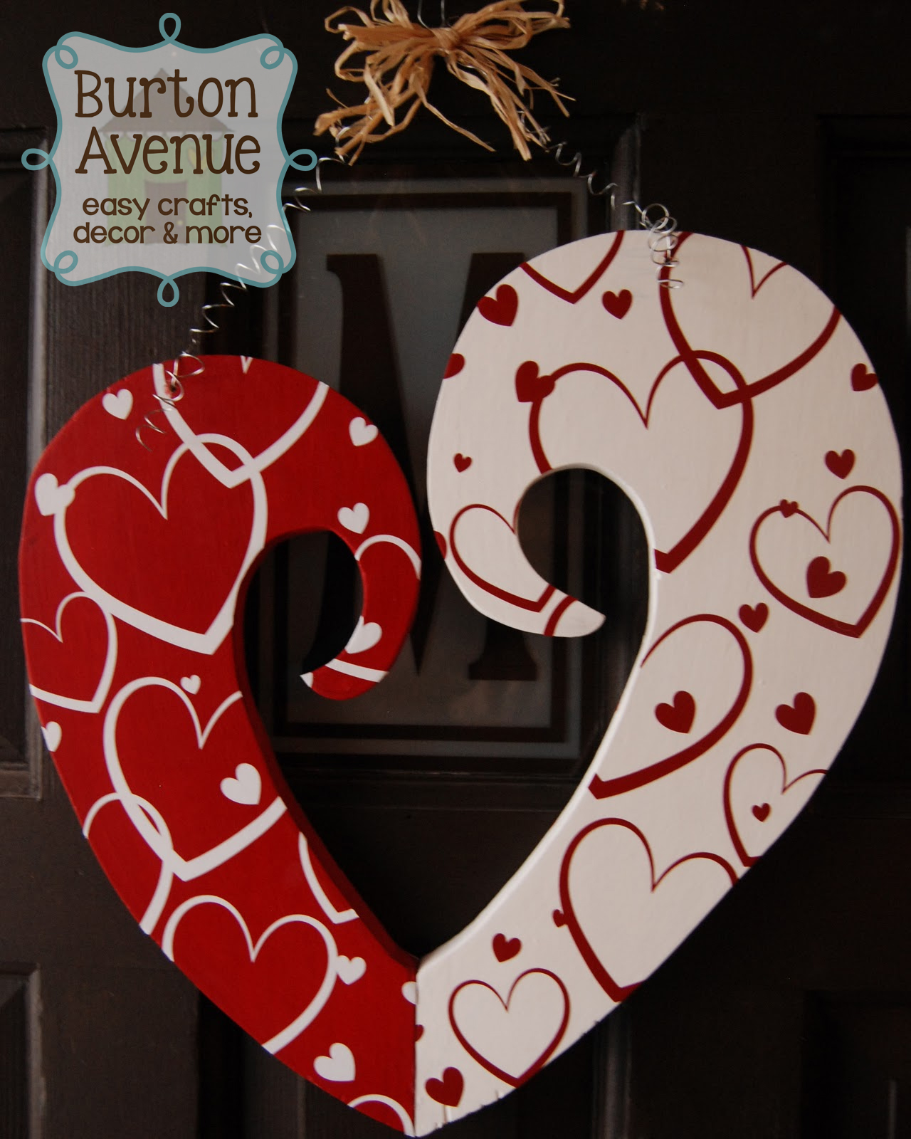 Funky Heart Door Hanger - Burton Avenue