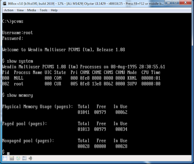 PCVMS - taking the aspirational DOS based VMS inspired multitasking ...