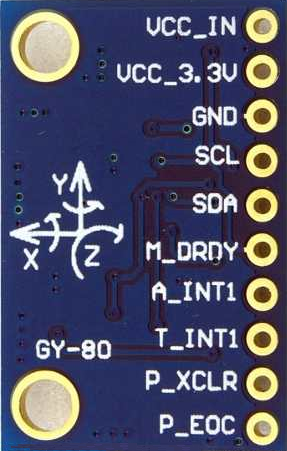 Sensor GY-80 - Accelerometer Gyroscope Magnetometer and Barometer : 네이버 블로그