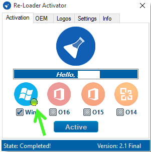 Activador Windows y Office. Re-Loader v2.6