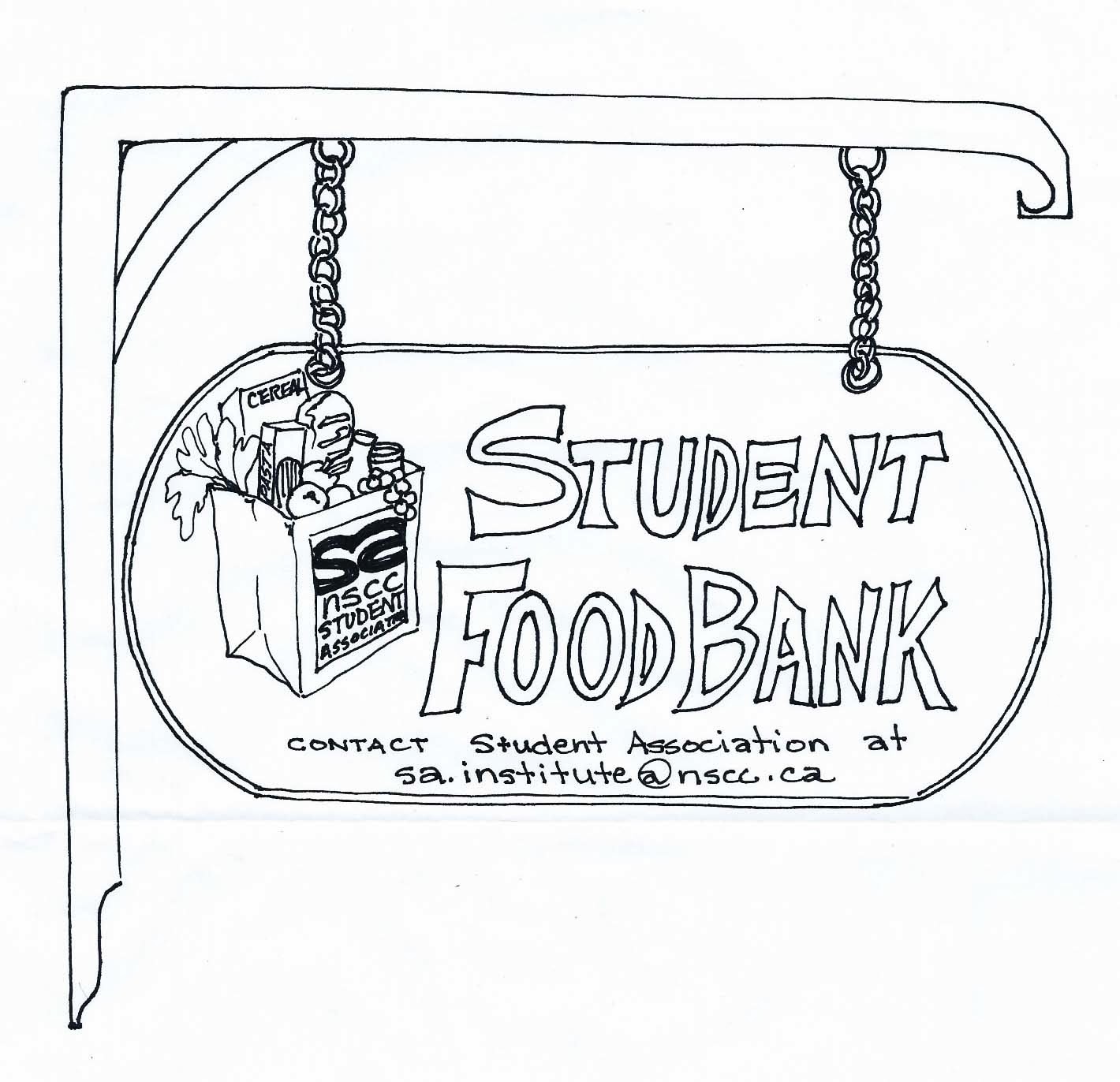 The Crafted Palette: The Double Sided Food Bank Sign