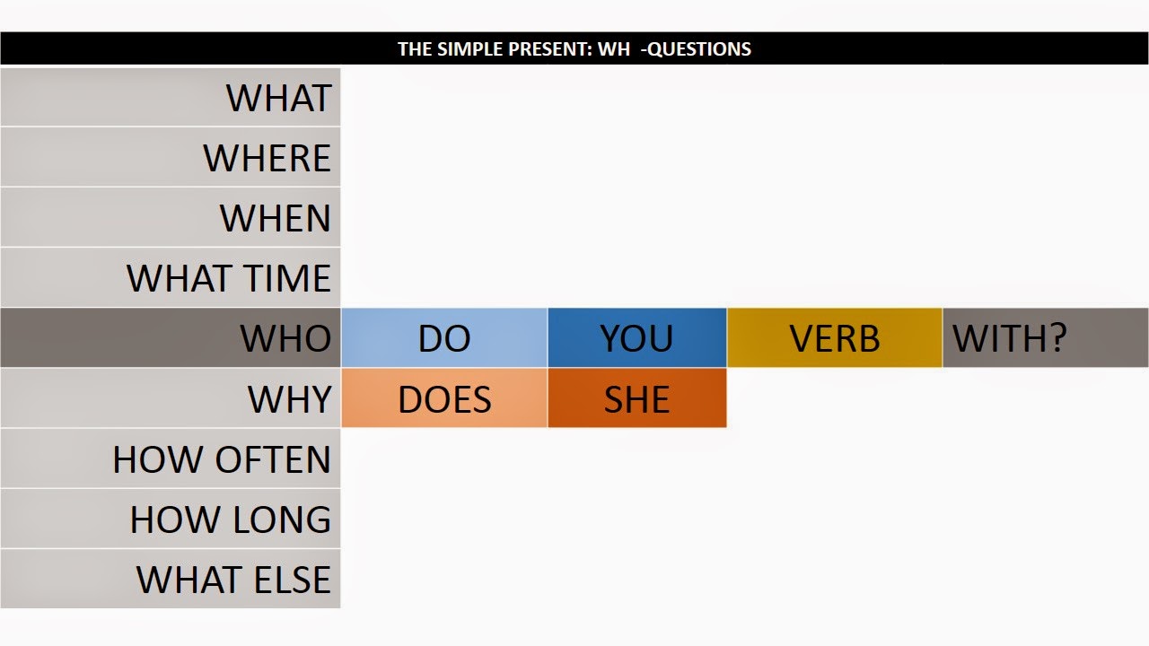 WH-QUESTIONS in the Simple Present Tense