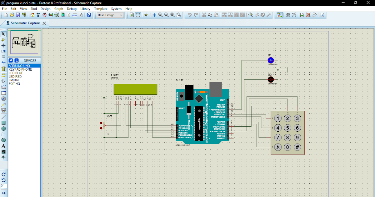 Membuat Simulasi Kunci Pintu Deangan Keypad pada Arduino Proteus