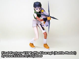 Papercraft de Final Fantasy VII Battle Mod Yuffie ~ Papercraftsparati ...