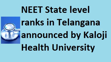 NEET 2017 State Level Ranks in Telangana - Estimation with National Ranks