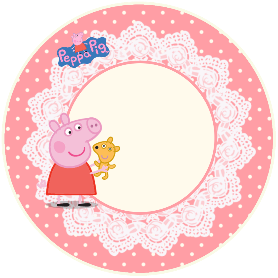 Round toppers or labels | Peppa pig birthday party, Peppa pig ...