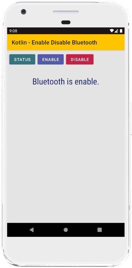 Android Kotlin Enable Disable Bluetooth Programmatically