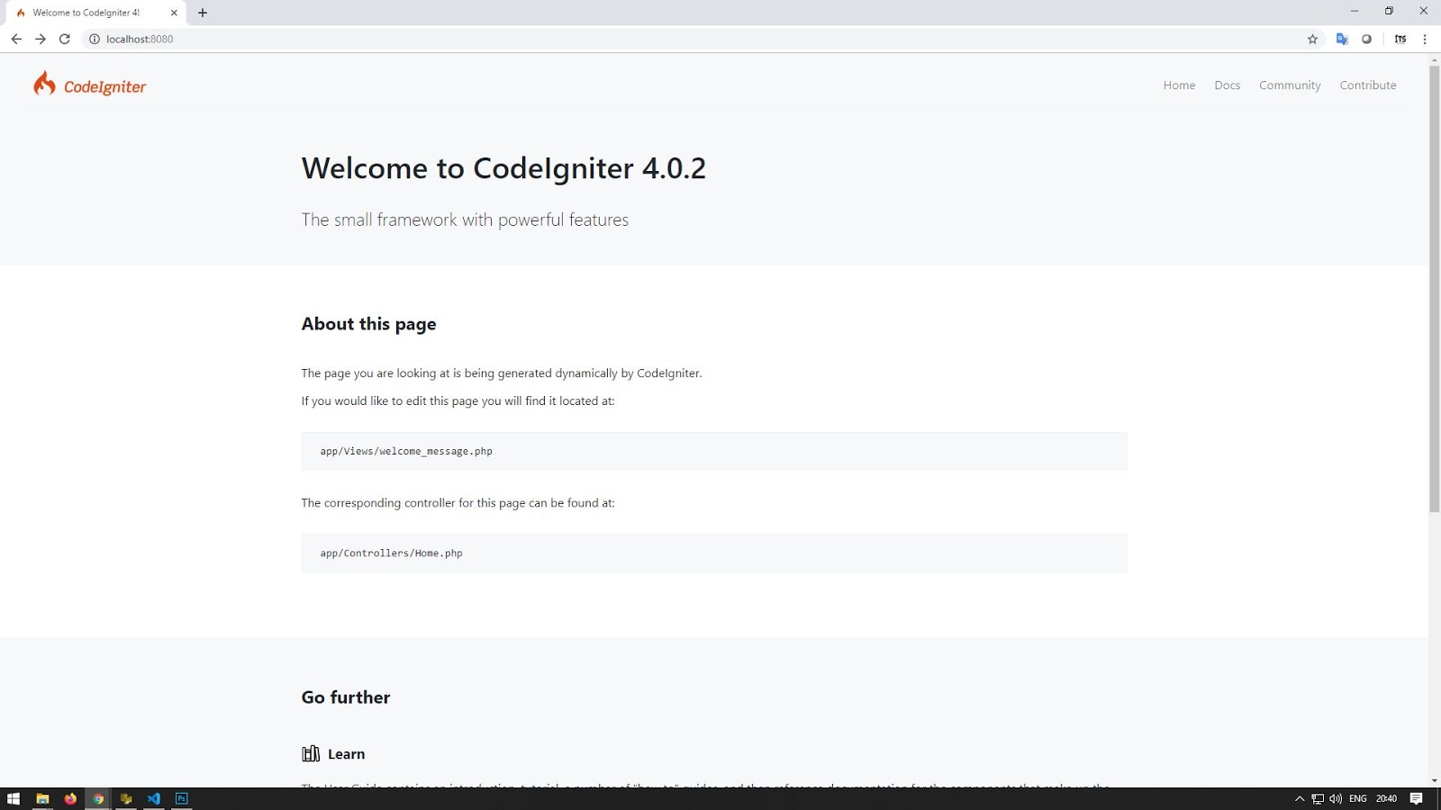 (Part. 1) Cara setting Installasi Awal Codeigniter 4