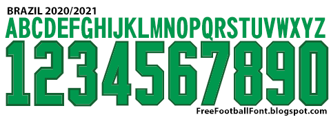 Free Football Fonts: Brazil 2020/2021 Nike Font