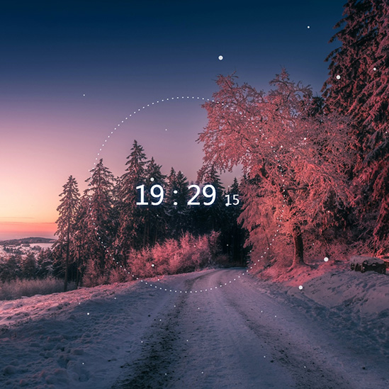 Beautiful Sunset (Clock and Music Visualization) Wallpaper Engine